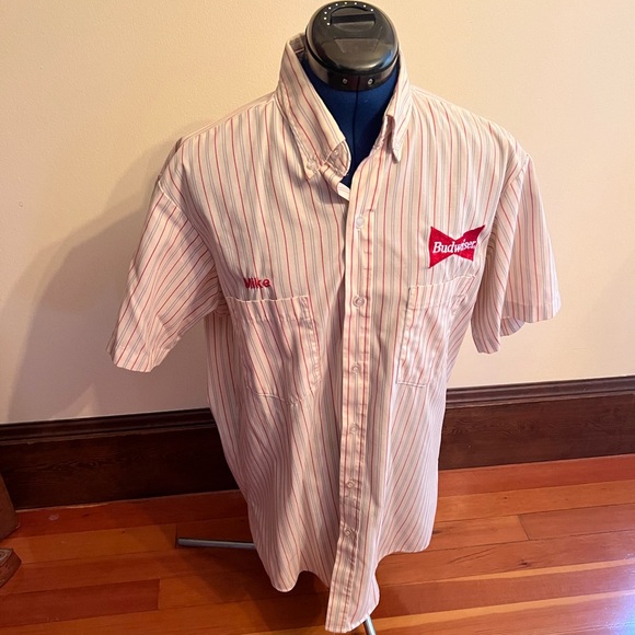 Shirts | Vintage Budweiser Beer Work Shirt Mike | Poshmark